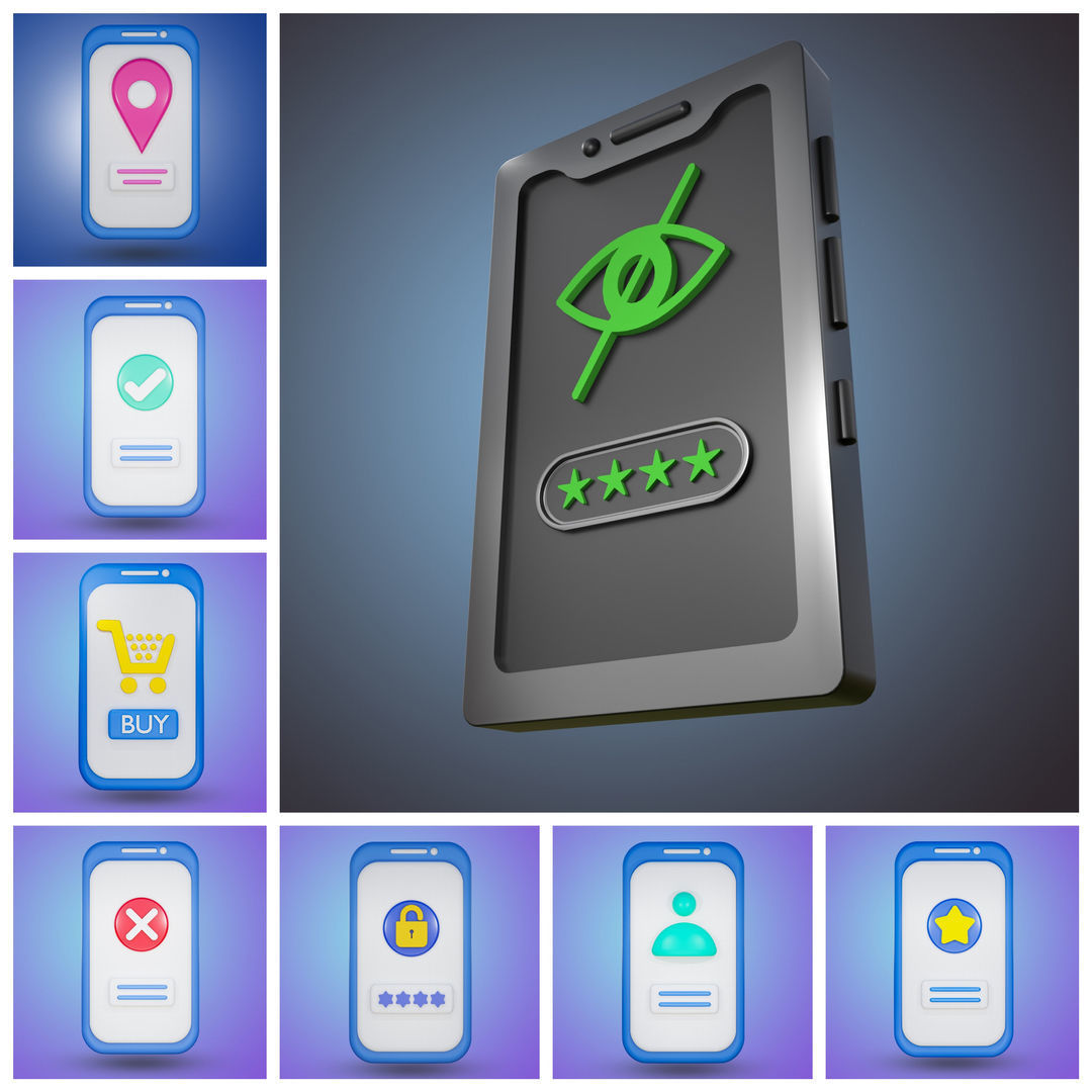 70 high resolution 4K mega 3D icon pack 3D model | CGTrader