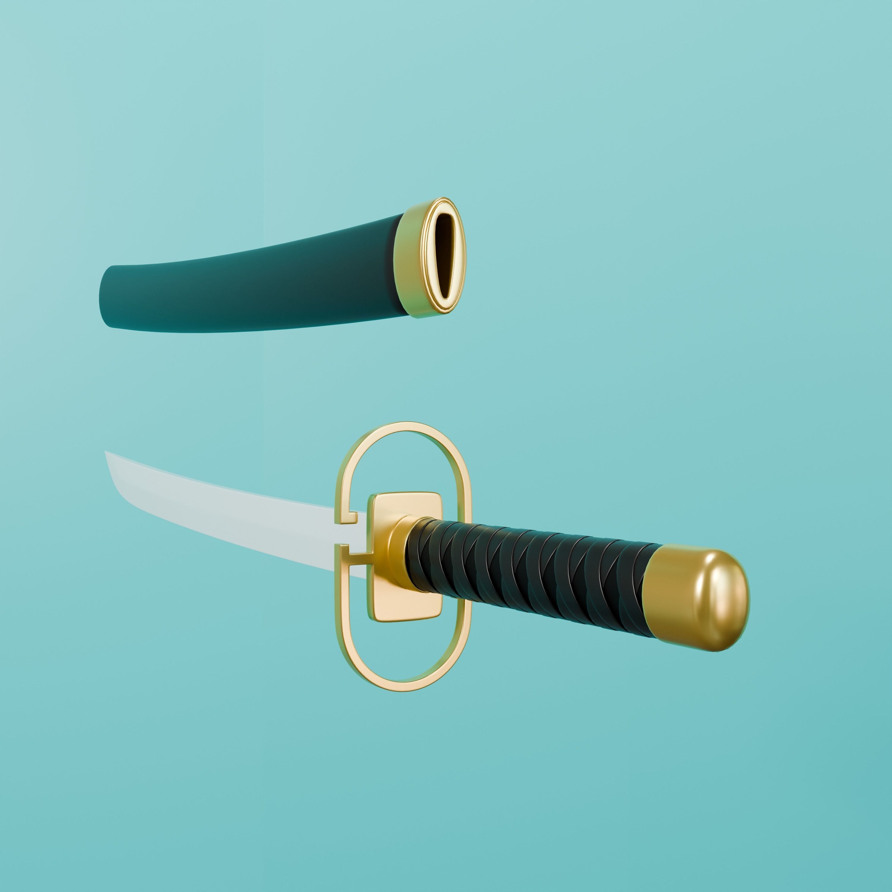 Bleach - Kamishiniyali Shinso Sword of Gin Ichimaru 3D model 3D ...