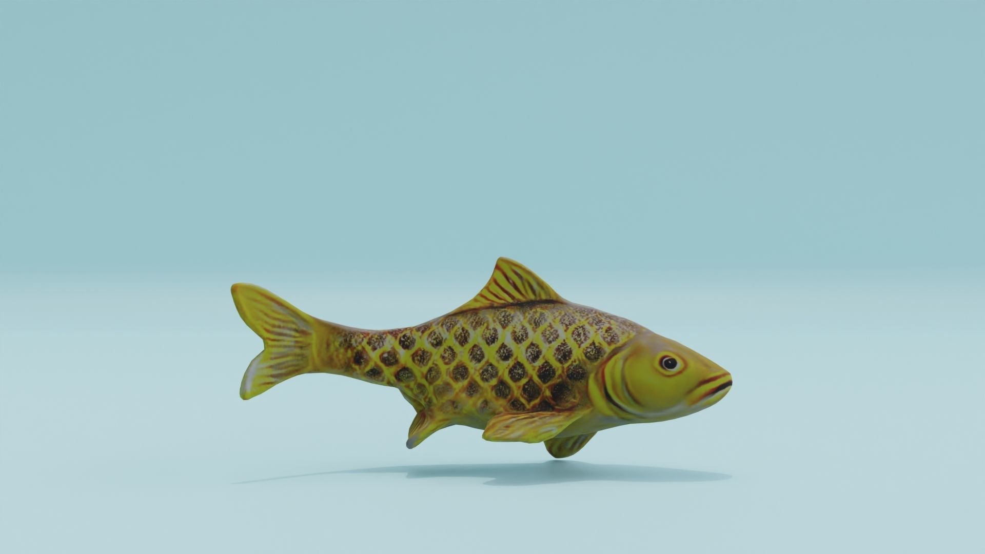 Golden Koi Fish free VR / AR / low-poly 3D model | CGTrader