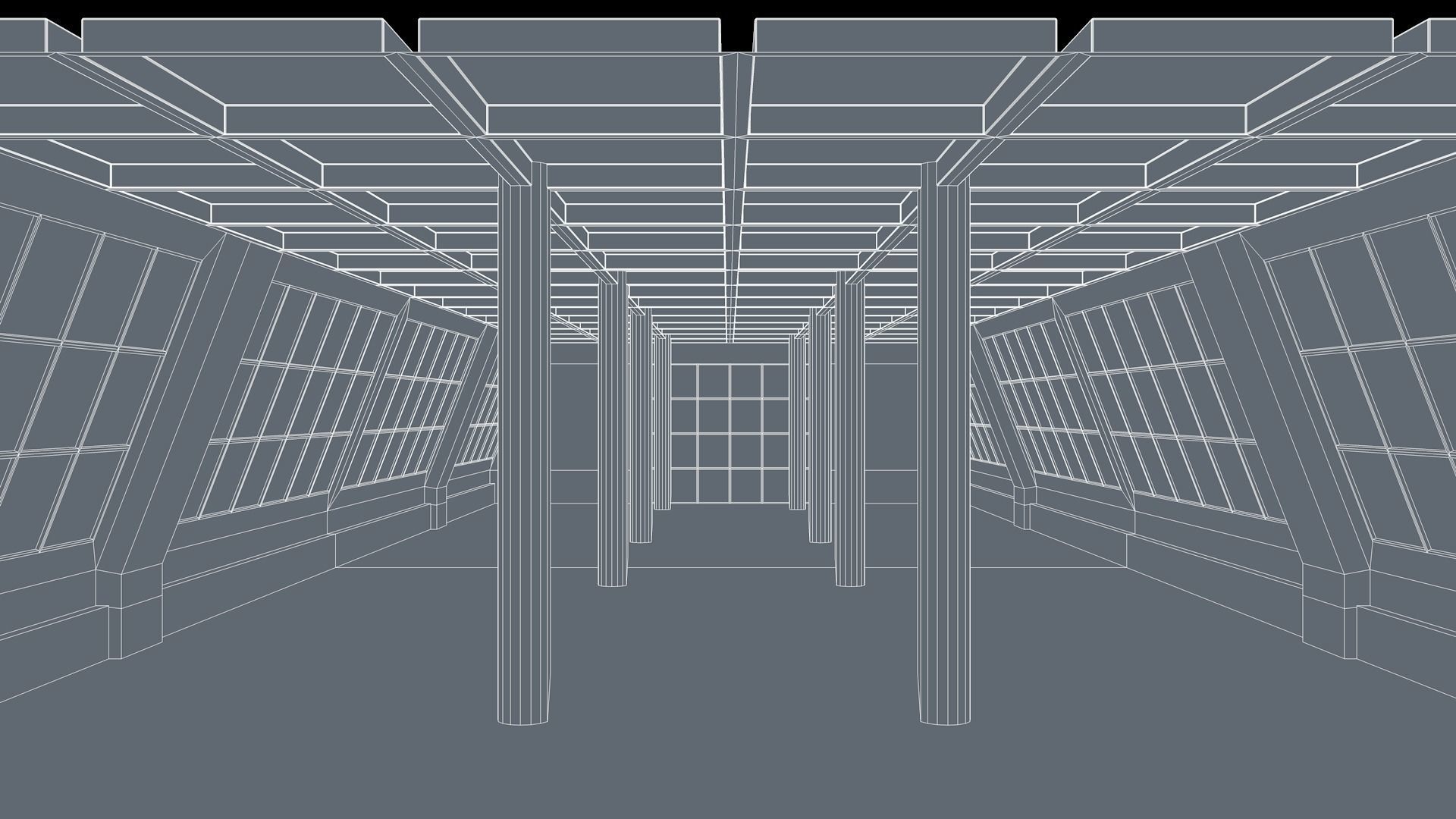 Futuristic Warehouse 3D model | CGTrader