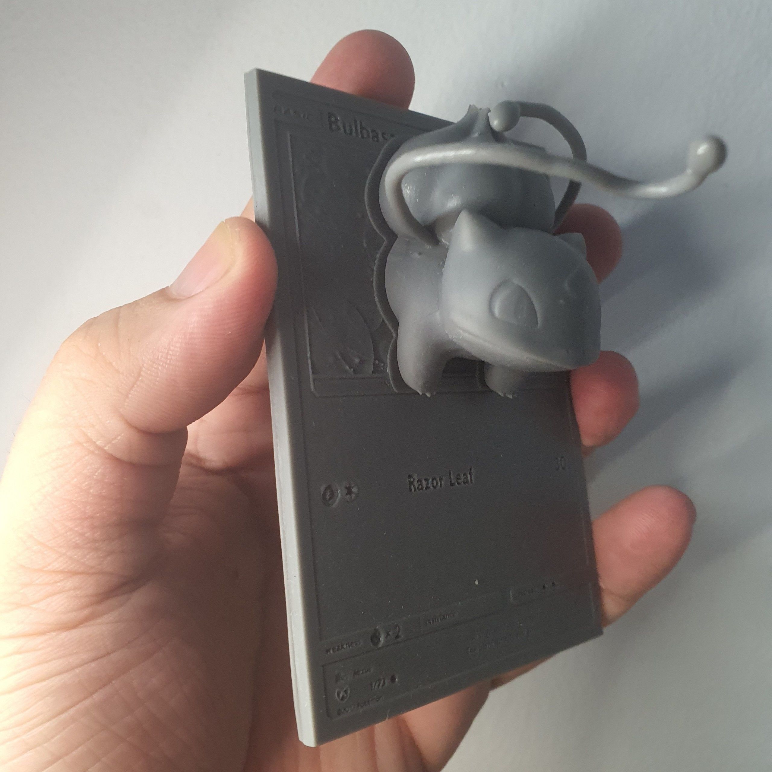 Bulbasaur 4D Card Fan Custom 3D Printing File Pokemon 3D model 3D ...