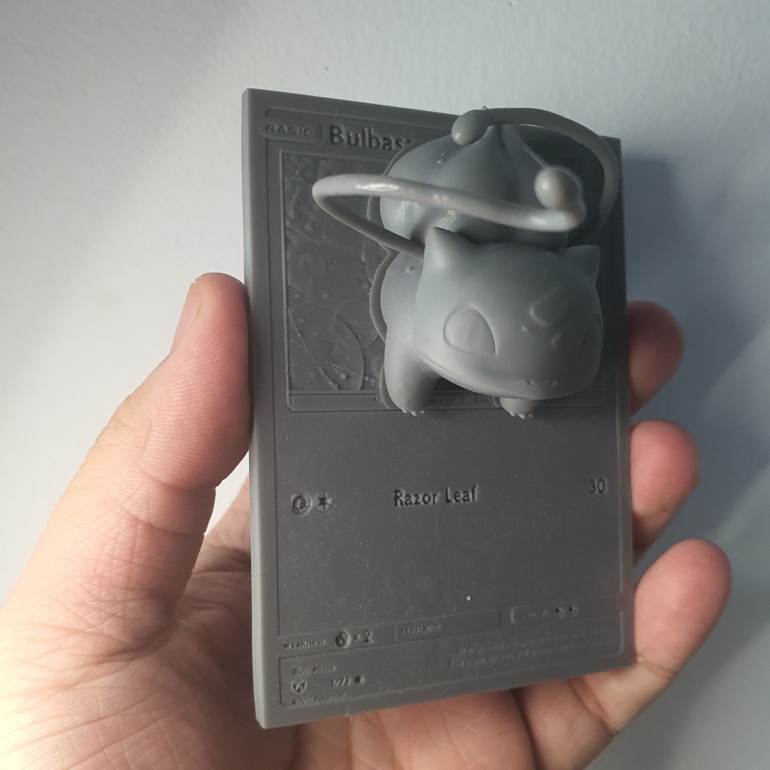 Bulbasaur 4D Card Fan Custom 3D Printing File Pokemon 3D model 3D ...