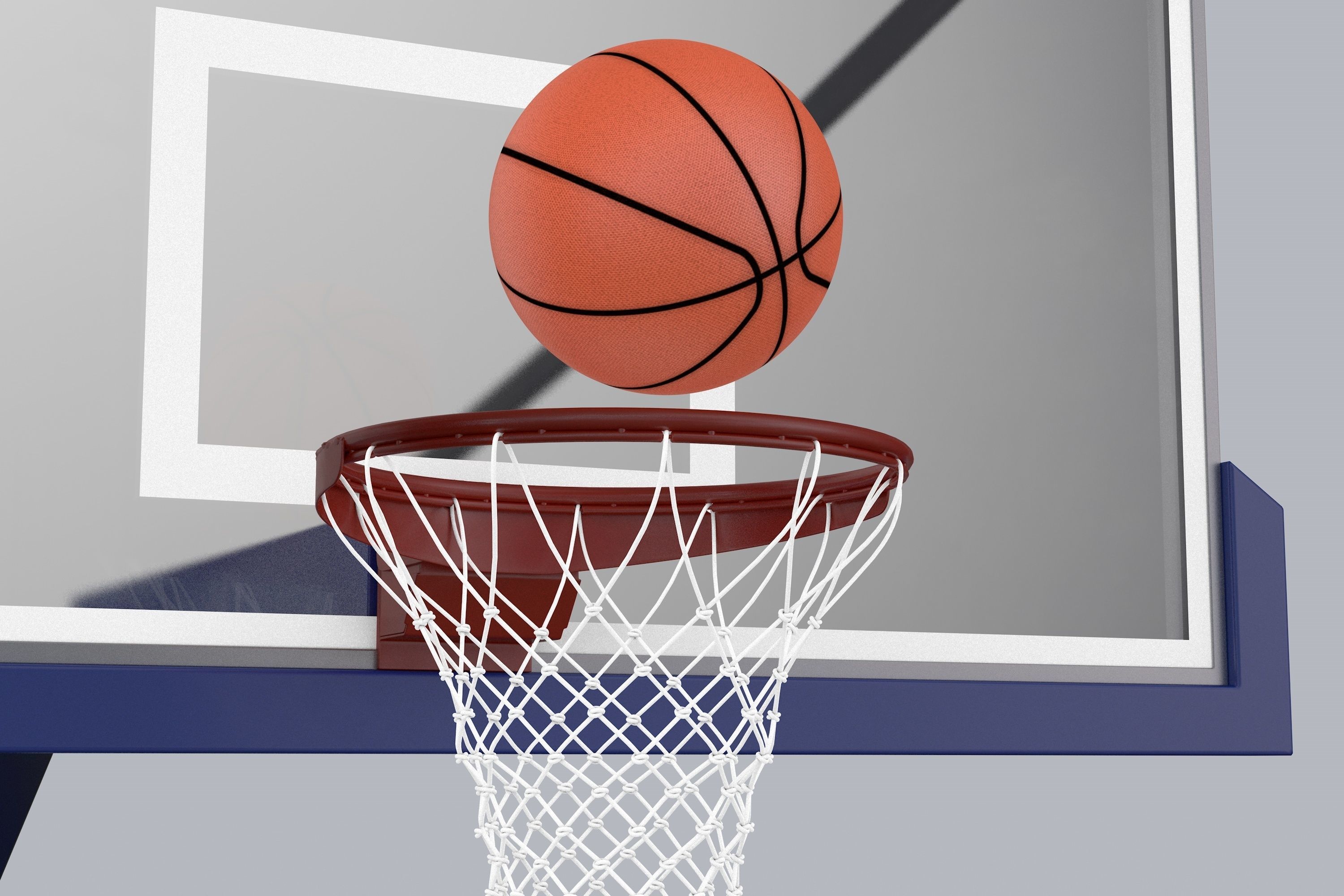Basketball Backboard and Ball 3D model | CGTrader