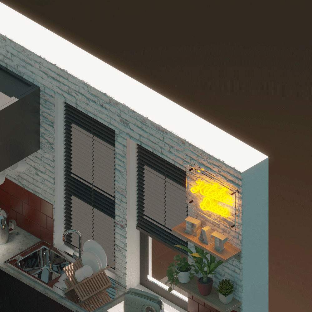 Stylized Isometric Kitchen 3D model | CGTrader