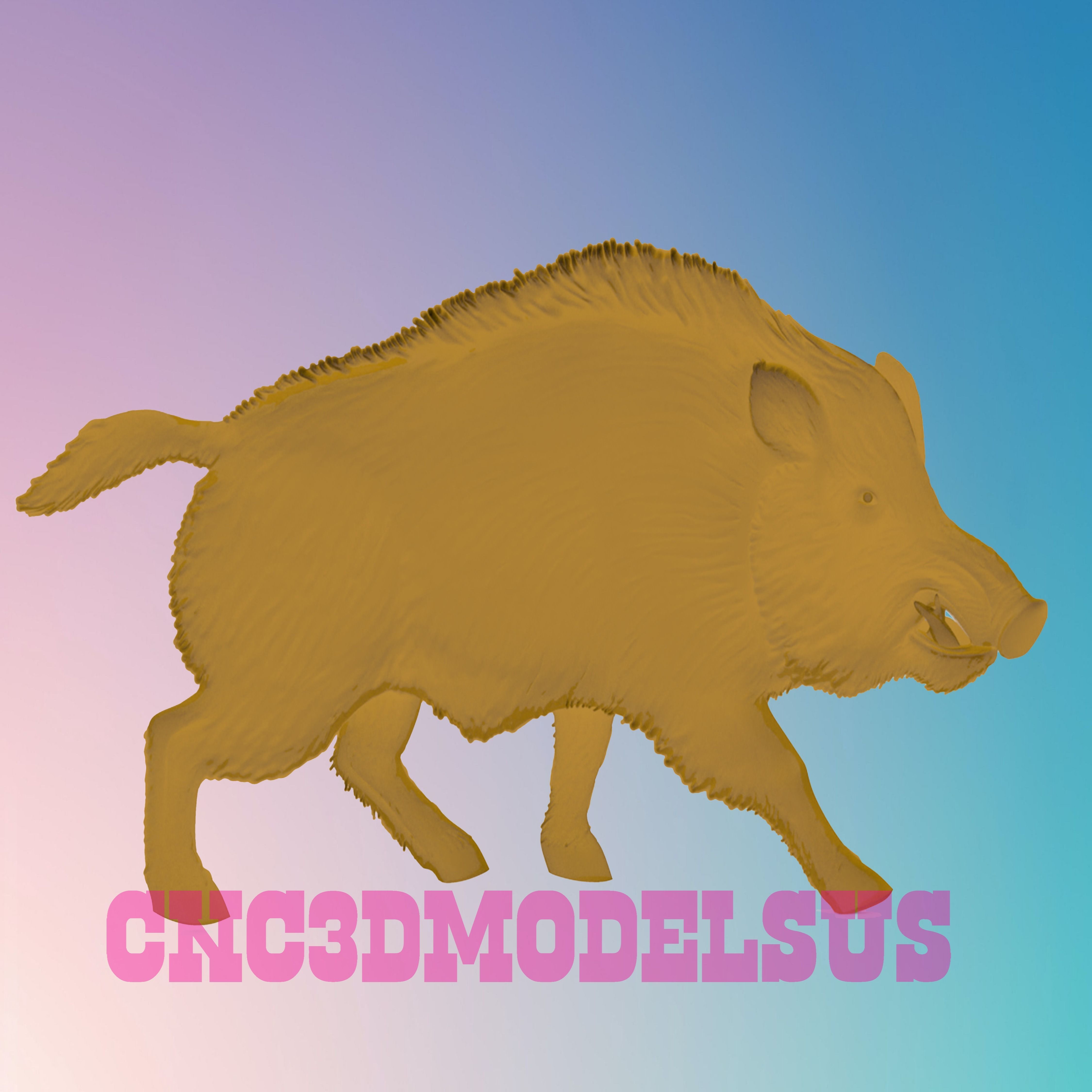 boar 2 Pig 3d 3D MODEL STL FILE FOR CNC ROUTER LASER 3D model 3D ...