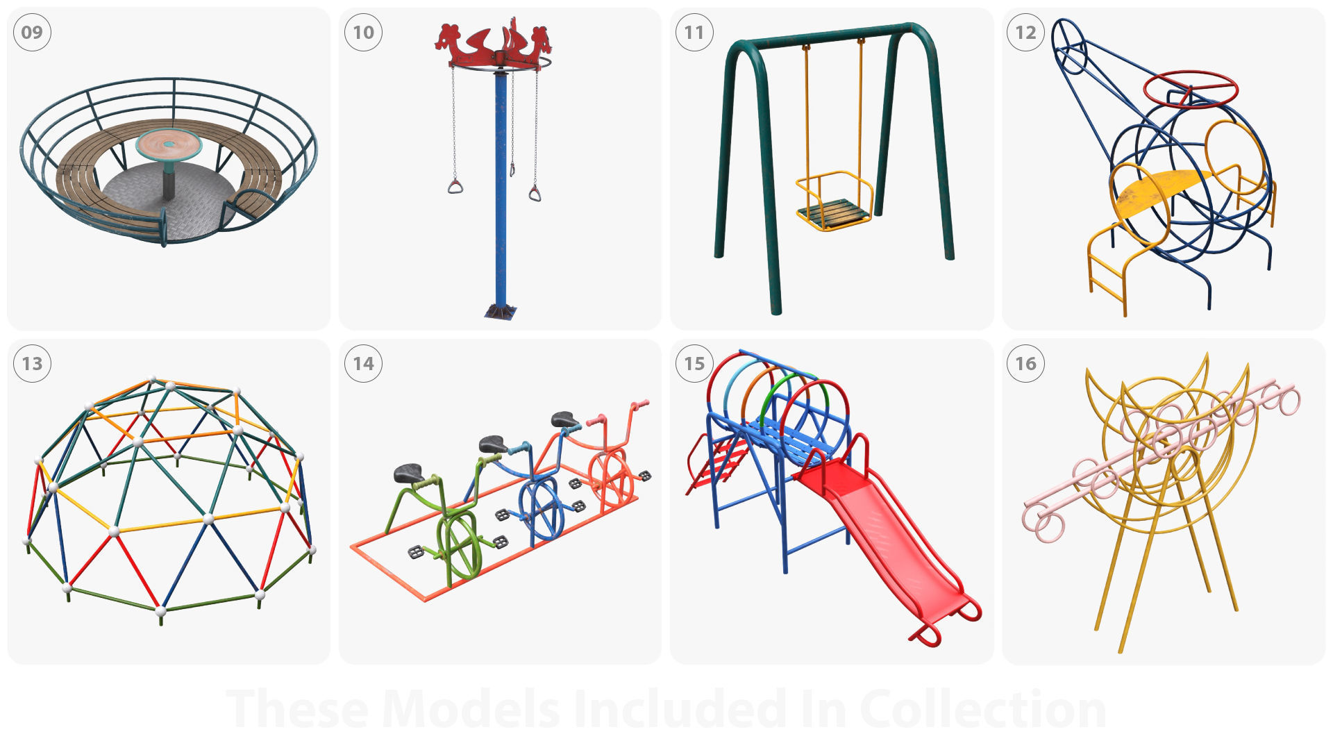 Large playground objects 3D model | CGTrader