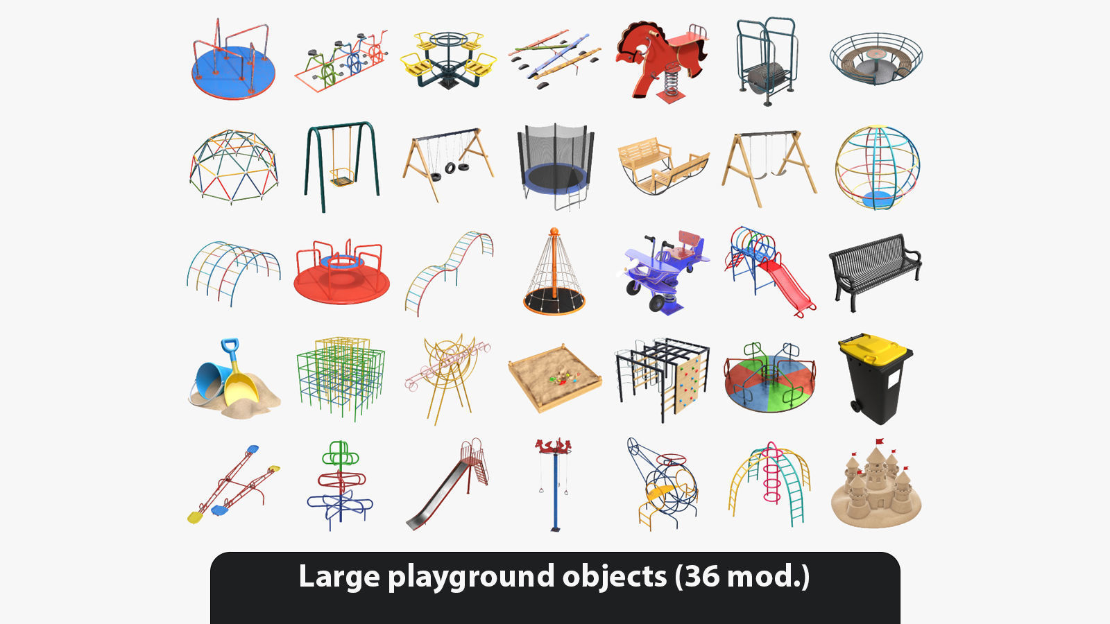 Large playground objects 3D model | CGTrader