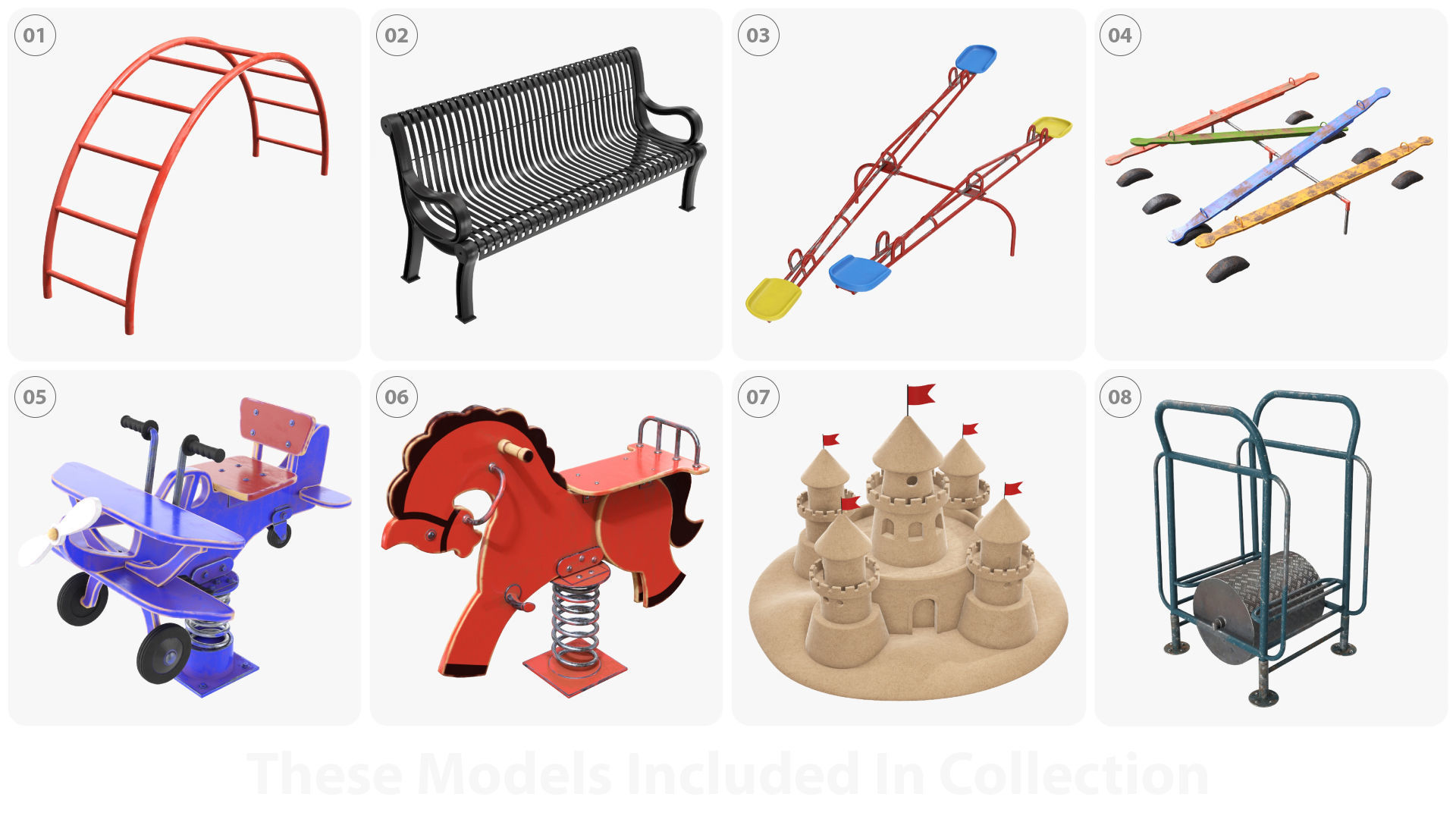 Large playground objects 3D model | CGTrader