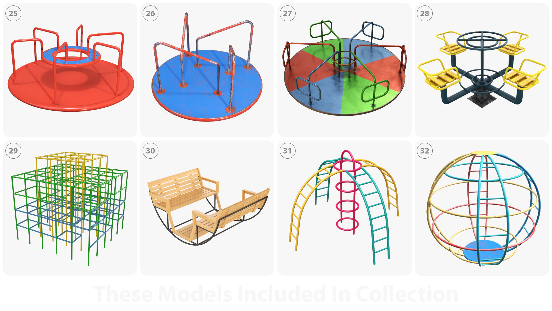 Large playground objects 3D model | CGTrader