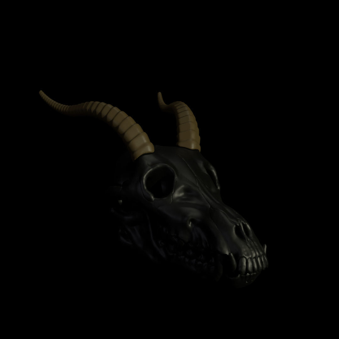 Dragon Horns For Skull Pet Puppet 3D Print 3D model 3D printable | CGTrader
