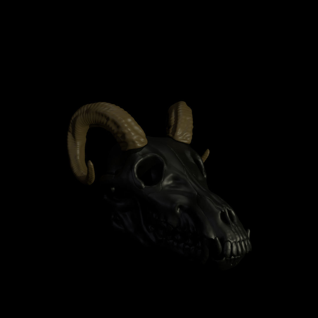 Ram Horns For Skull Pet Puppet 3D Print 3D model 3D printable | CGTrader