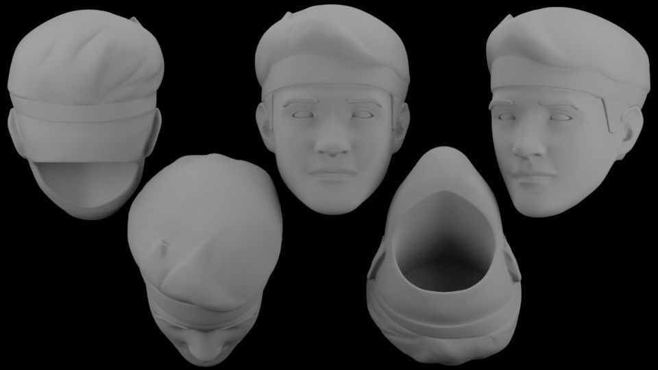 POWER RANGER HUMAN FORM HEAD SCULPT 3D model 3D printable | CGTrader