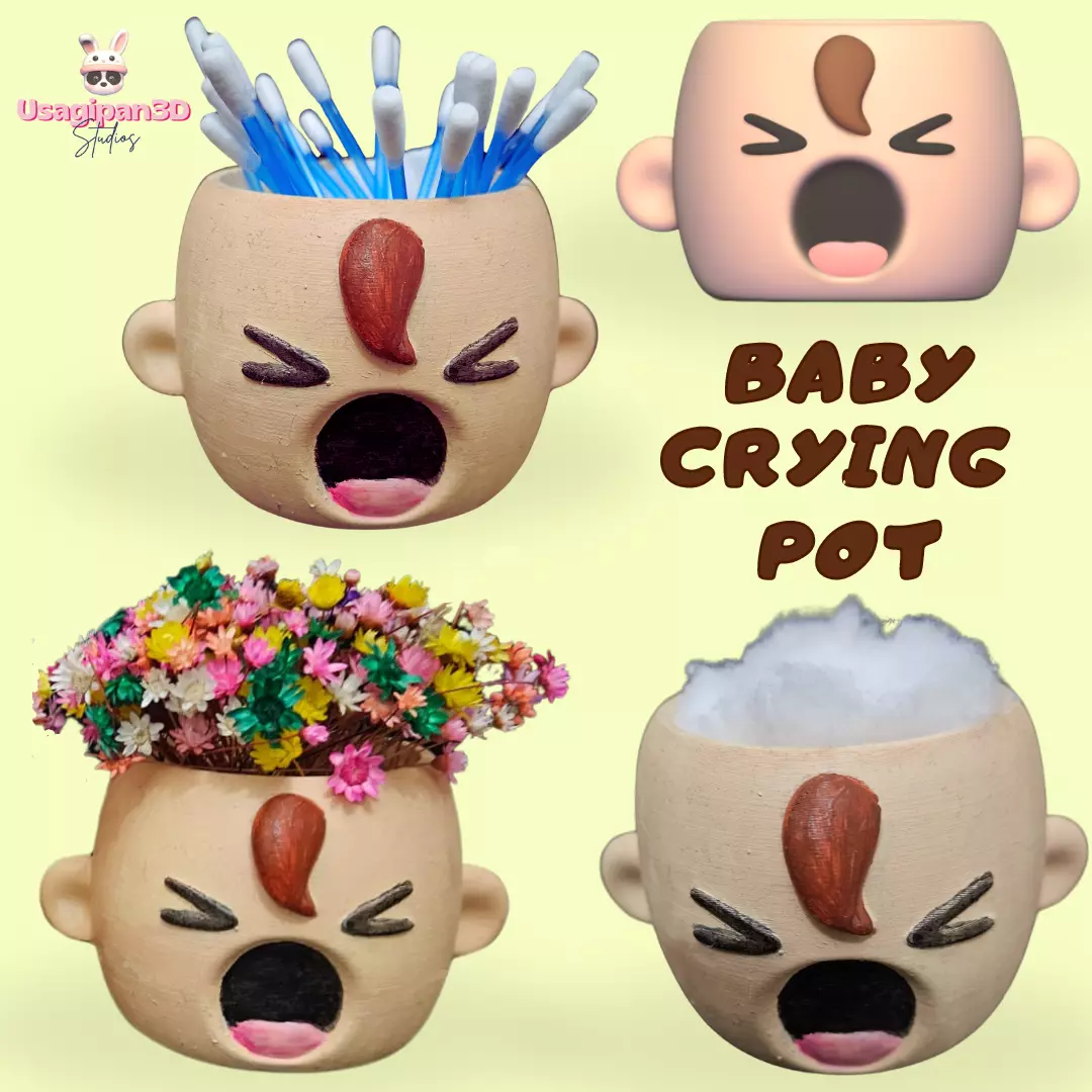 Baby Crying Pot 3D model 3D printable | CGTrader