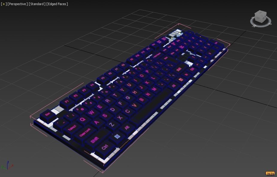 Backlit keyboard 3D model | CGTrader