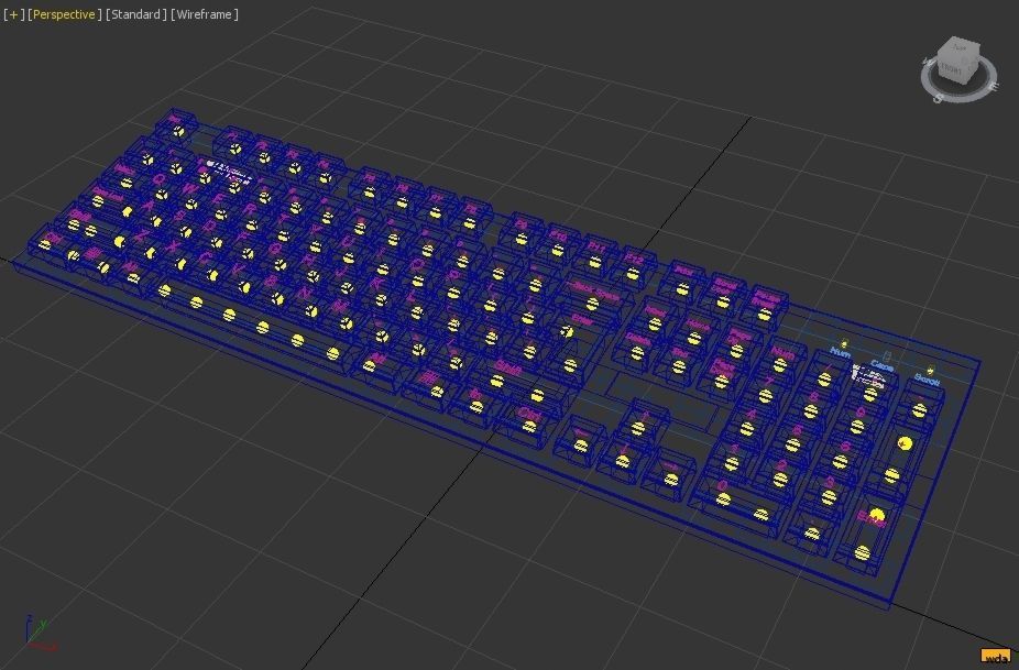Backlit keyboard 3D model | CGTrader