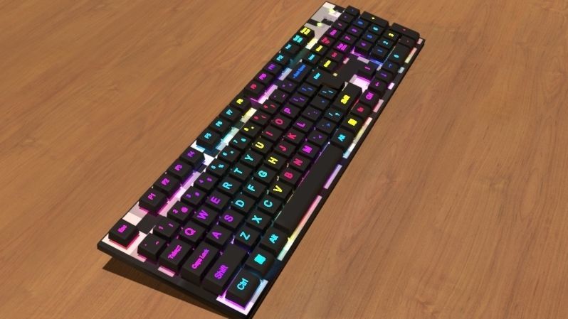 Backlit keyboard 3D model | CGTrader
