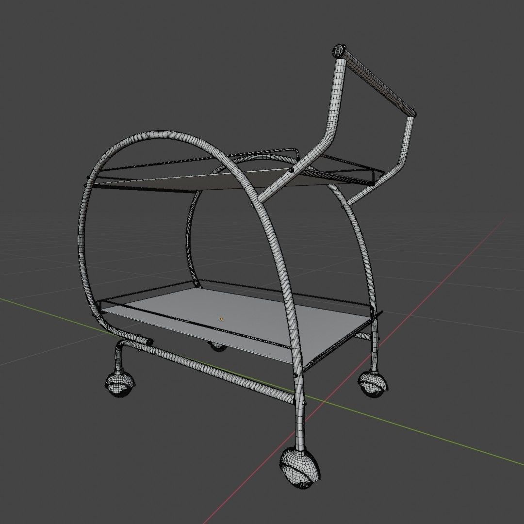 Serving trolley 3D model | CGTrader