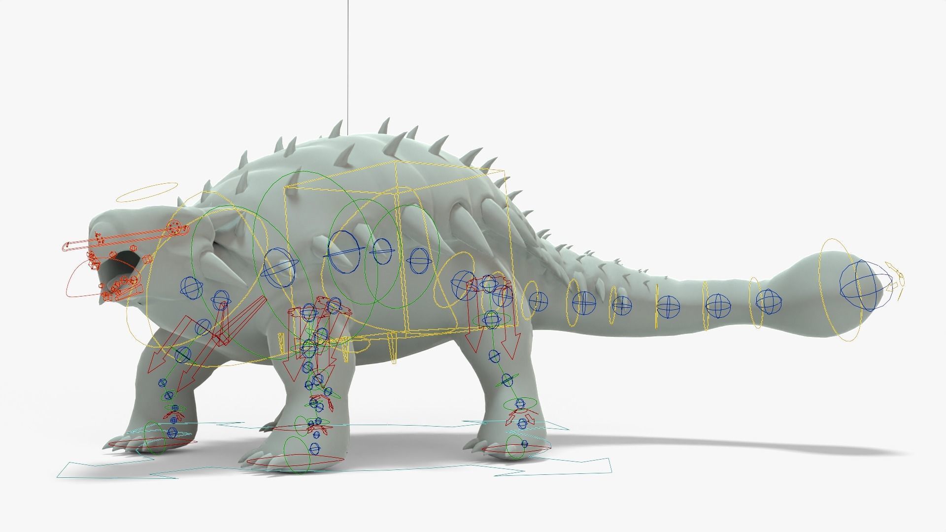 3D Model Collection Ankylosaurus Rigged Basemesh With Skeleton VR / AR ...