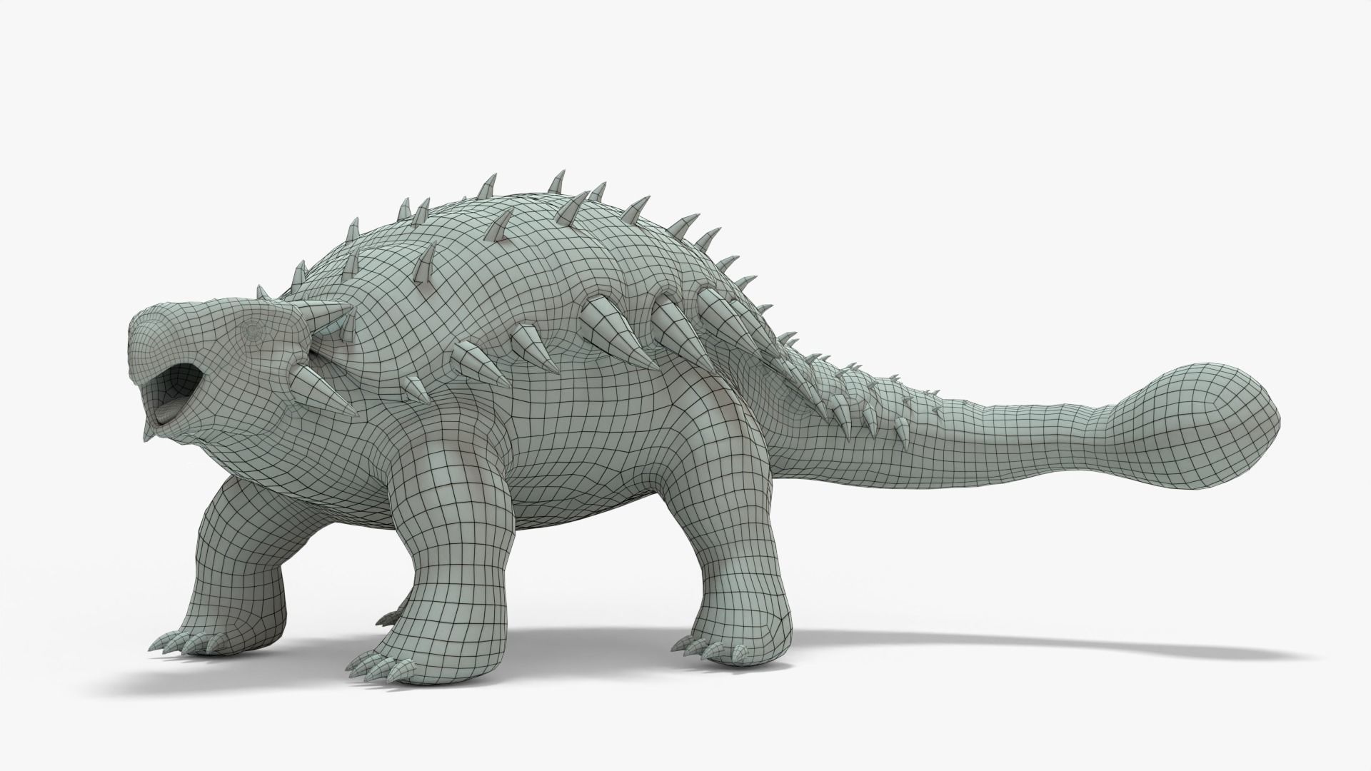 3D Model Collection Ankylosaurus Rigged Basemesh With Skeleton VR / AR ...
