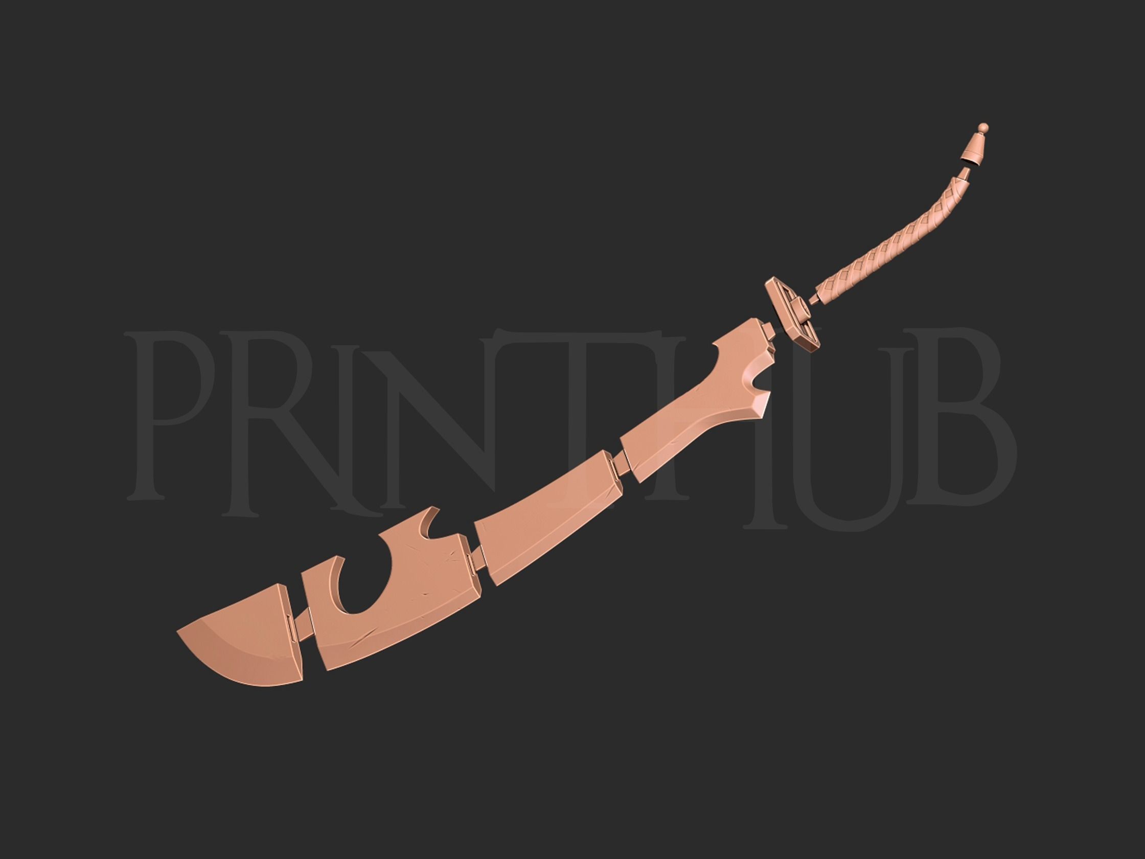 Shunsui Kyoraku sword - Bleach Cosplay 3D model 3D printable | CGTrader