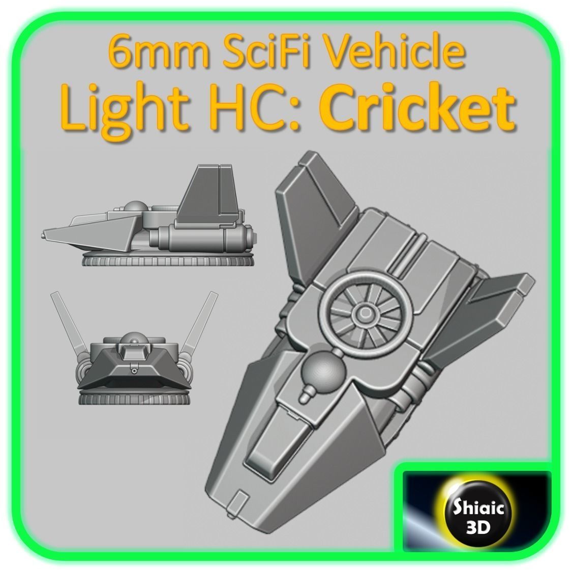 6mm SciFi Vehicle - Cricket L-HC 3D model 3D printable | CGTrader