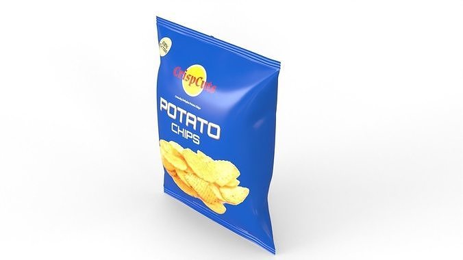 Potato chips packet 3D model | CGTrader