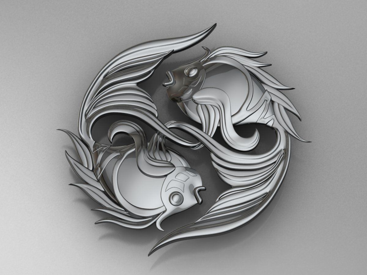 Zodiac 9 horoscope Fish 3D model 3D printable | CGTrader