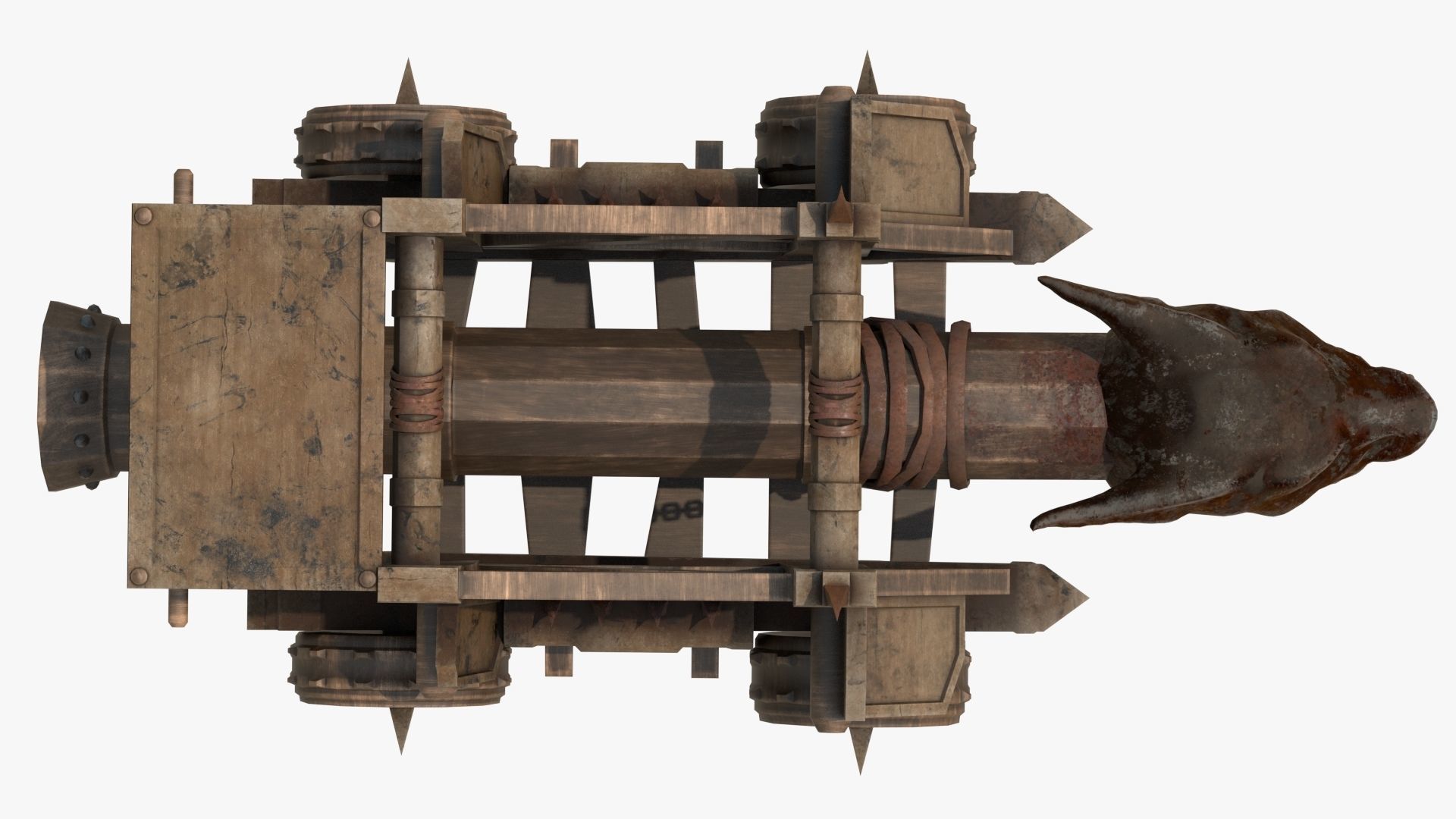 3D model 4K METAL WOLF HEAD SIEGE ENGINE WAR MACHINES BUILDER VR / AR ...