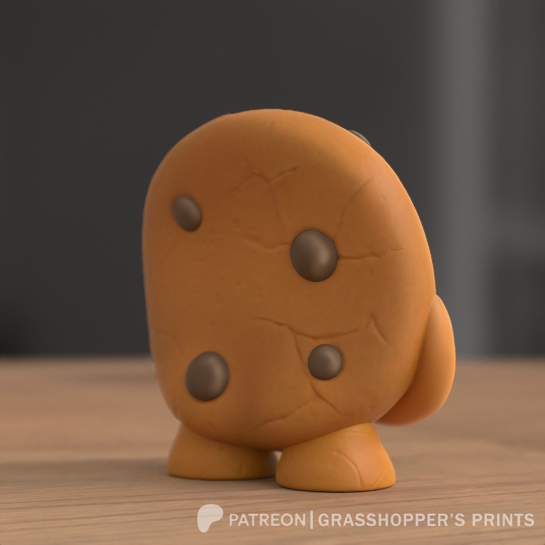 Angry Cookie 3D model 3D printable | CGTrader