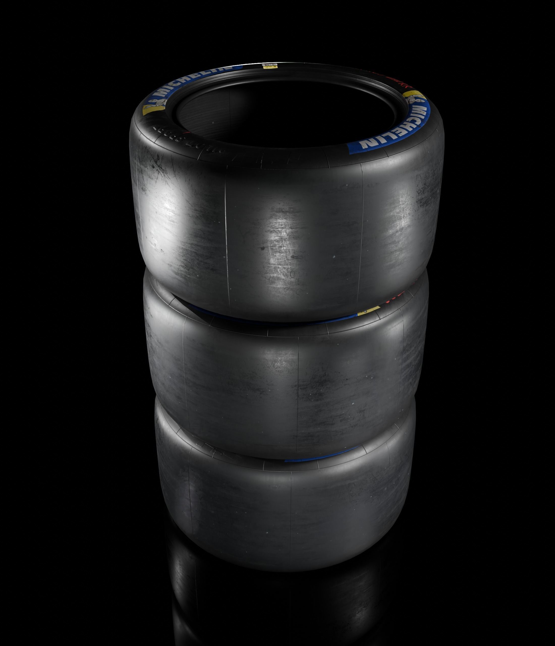 3D model Michelin Pilot Sport GT Slick Real-World Details VR / AR / low ...