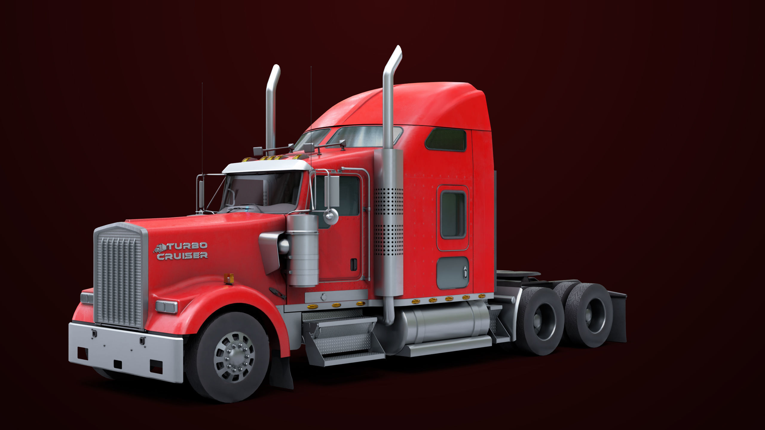 3D model Heavy Truck Chassis 02 Generic All PBR Unity VR / AR / low ...