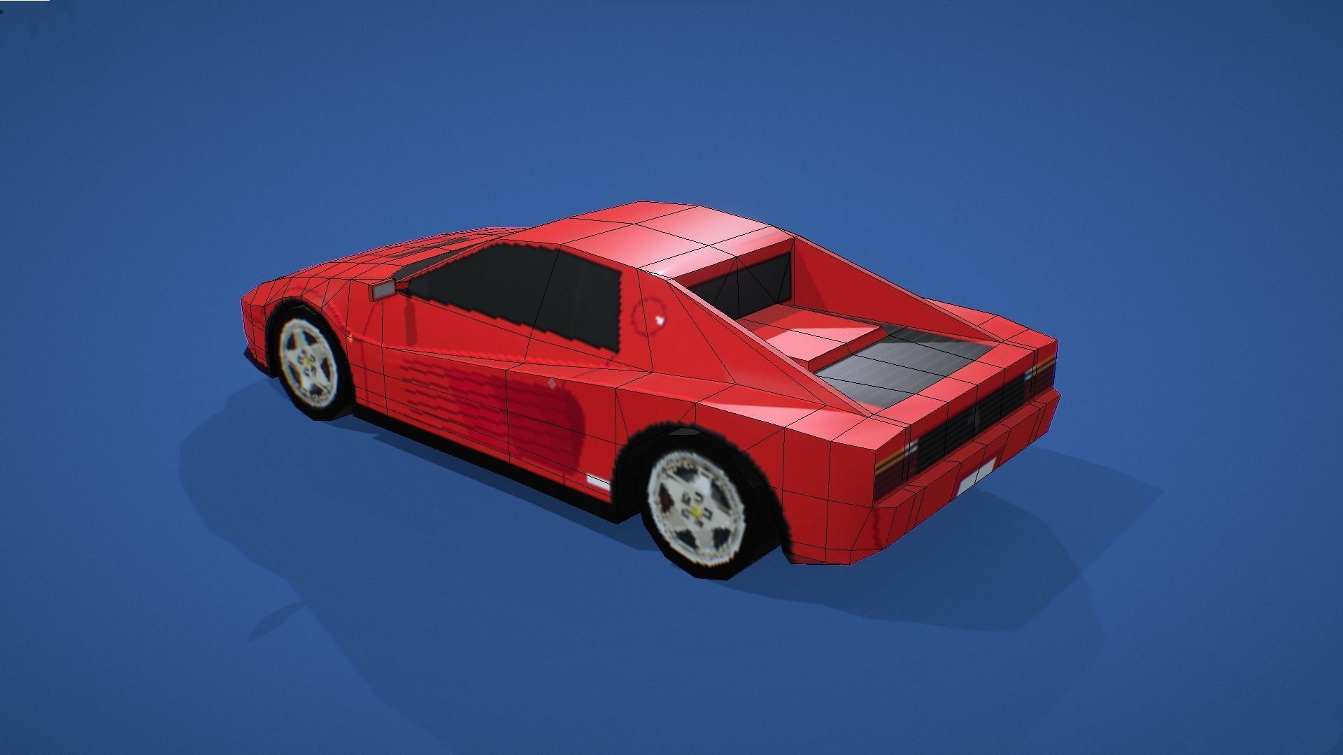 3D model Ferrari Testarossa PS1 Style VR / AR / low-poly | CGTrader