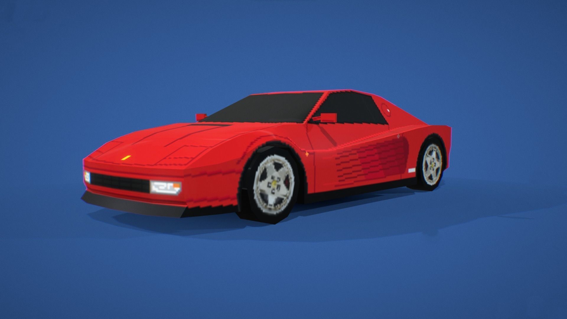 3D model Ferrari Testarossa PS1 Style VR / AR / low-poly | CGTrader