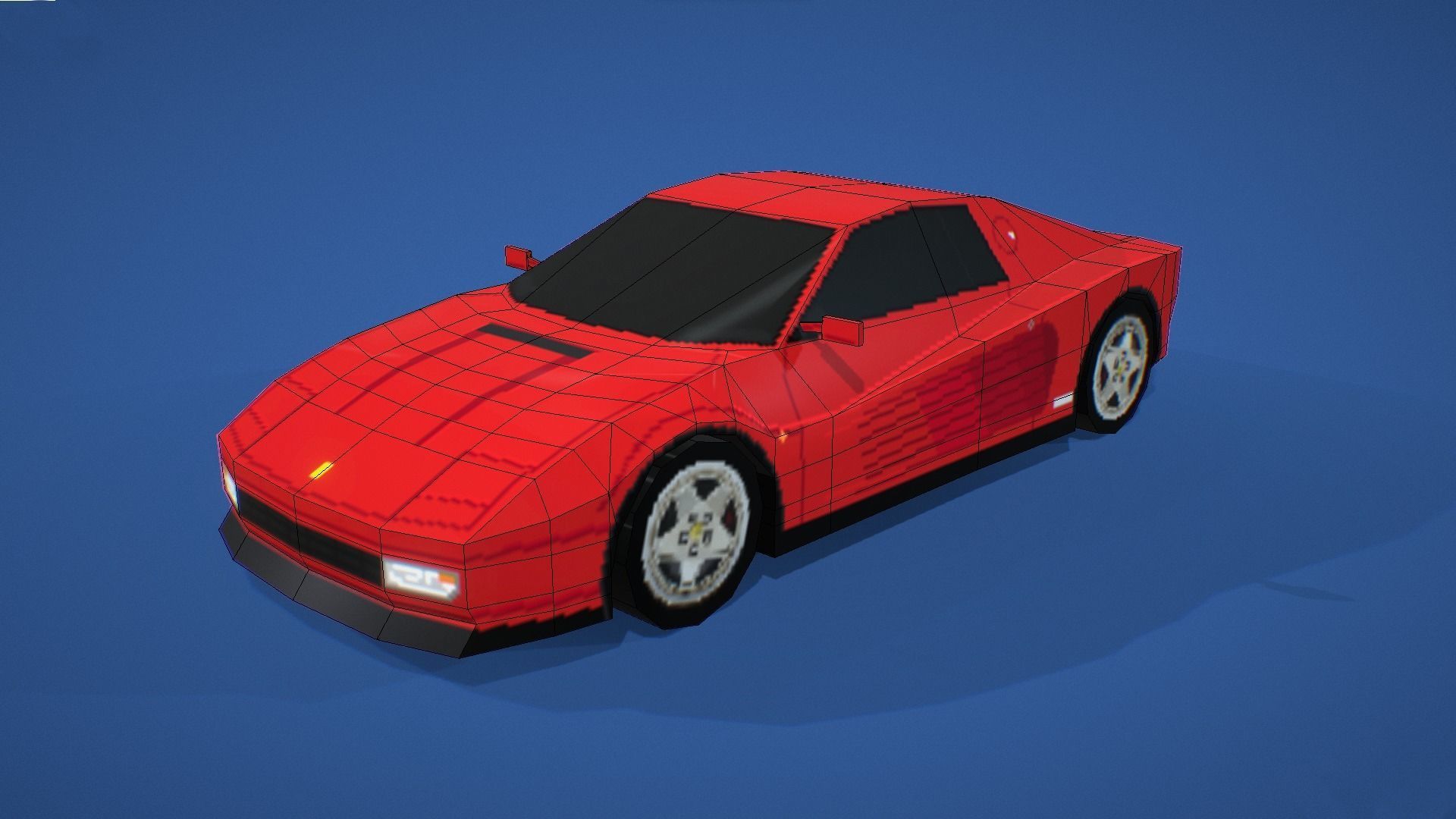 3D model Ferrari Testarossa PS1 Style VR / AR / low-poly | CGTrader