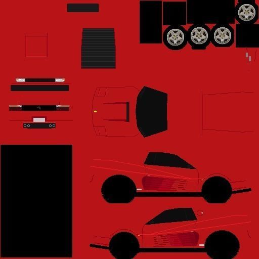 3D model Ferrari Testarossa PS1 Style VR / AR / low-poly | CGTrader