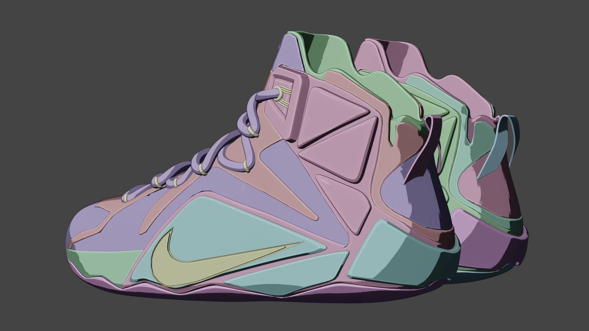 Nike Lebron dark blue 3D model | CGTrader