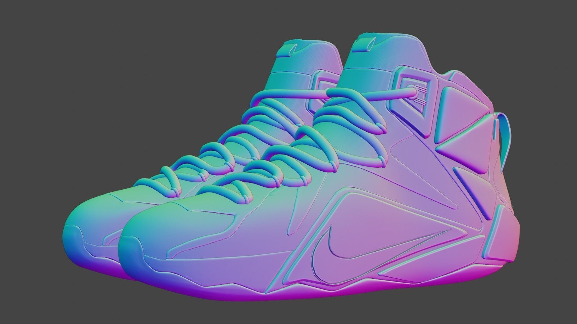 Nike Lebron dark blue 3D model | CGTrader