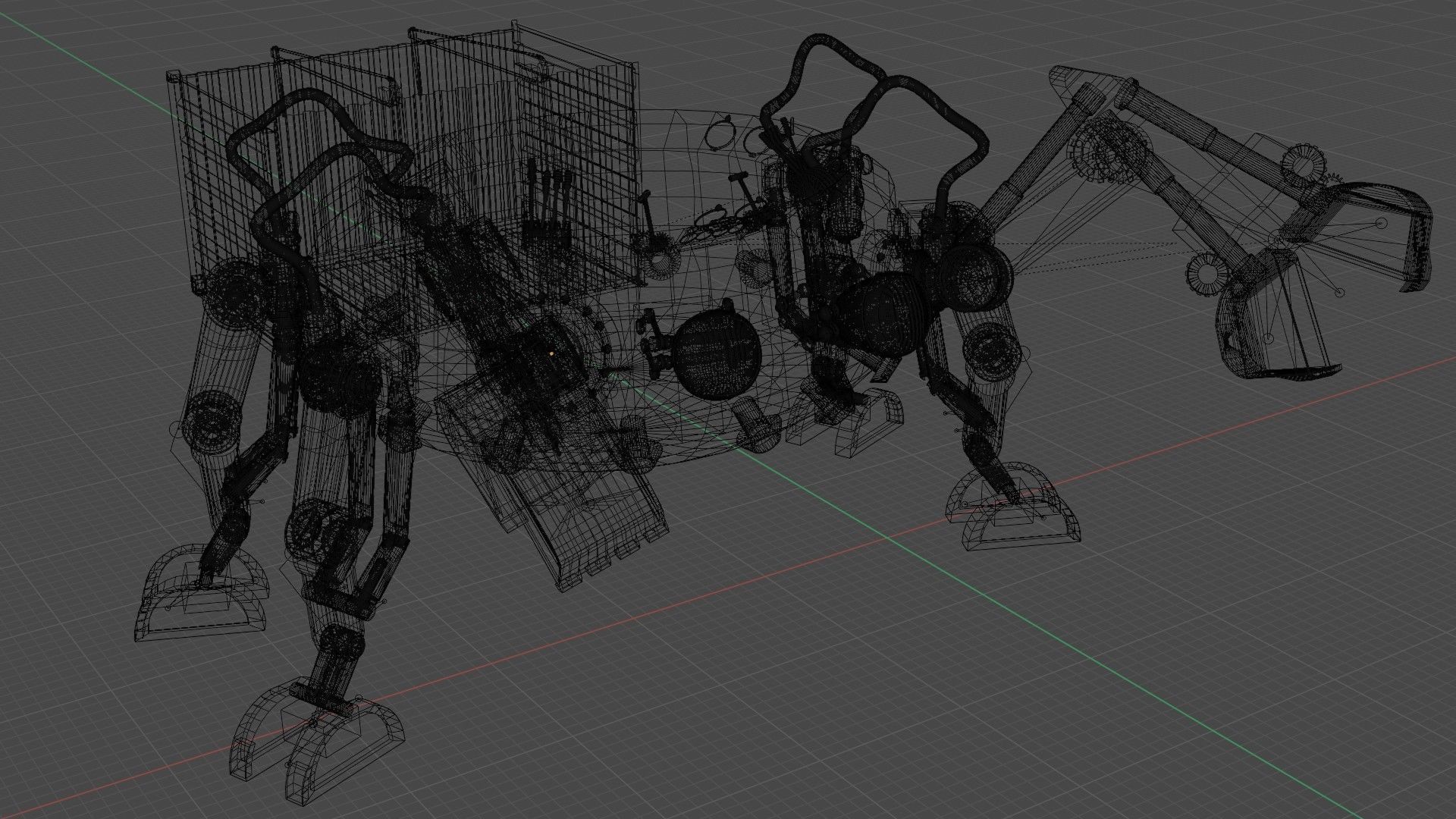 Steampunk Walker 3D model rigged | CGTrader