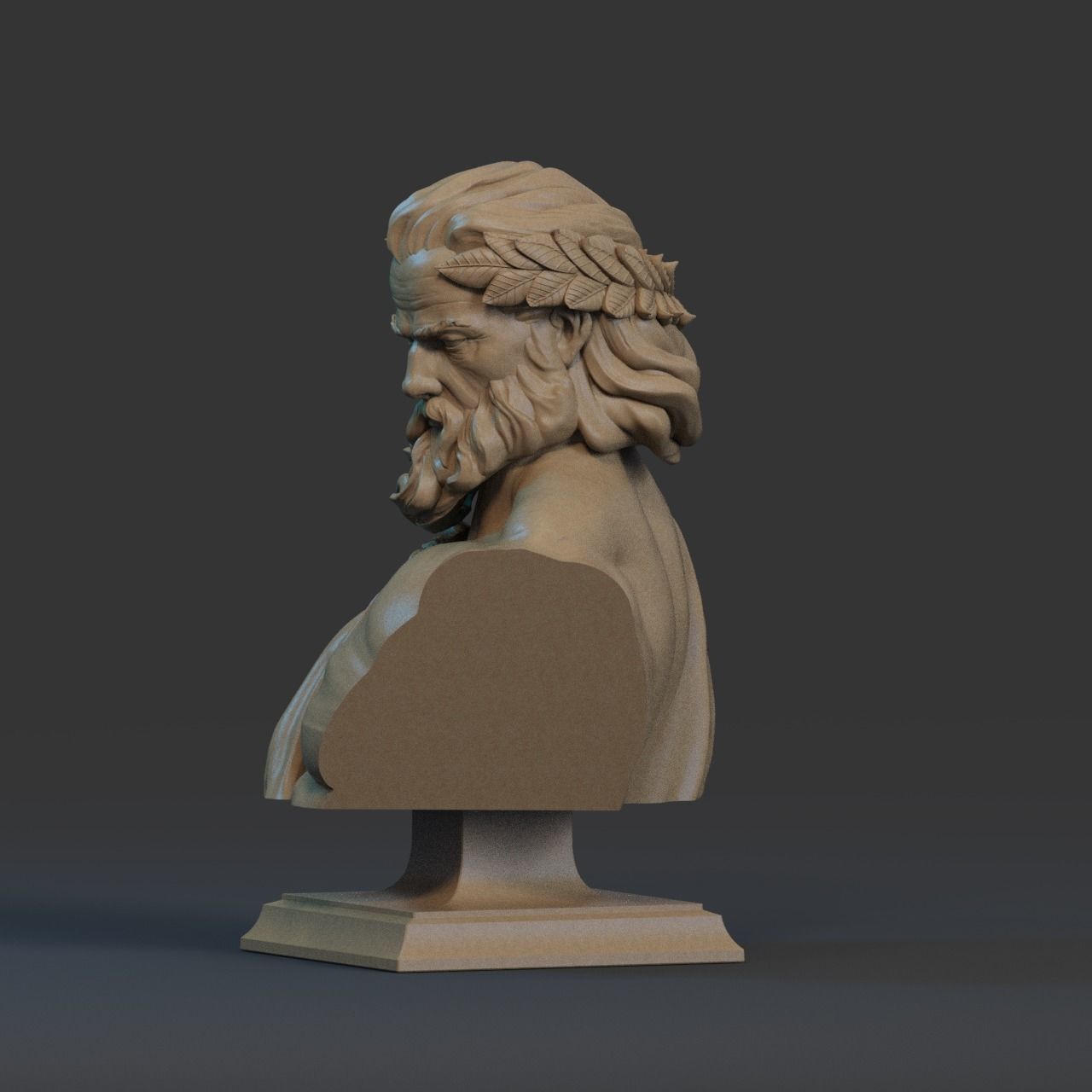 Zeus Bust 3D Print 3D model 3D printable | CGTrader