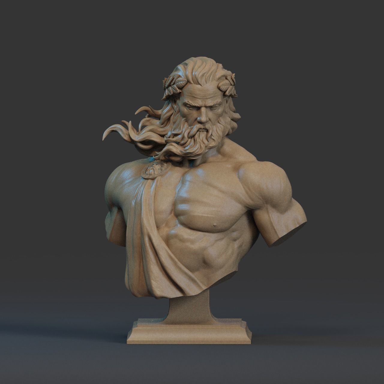 Zeus Bust 3D Print 3D model 3D printable | CGTrader