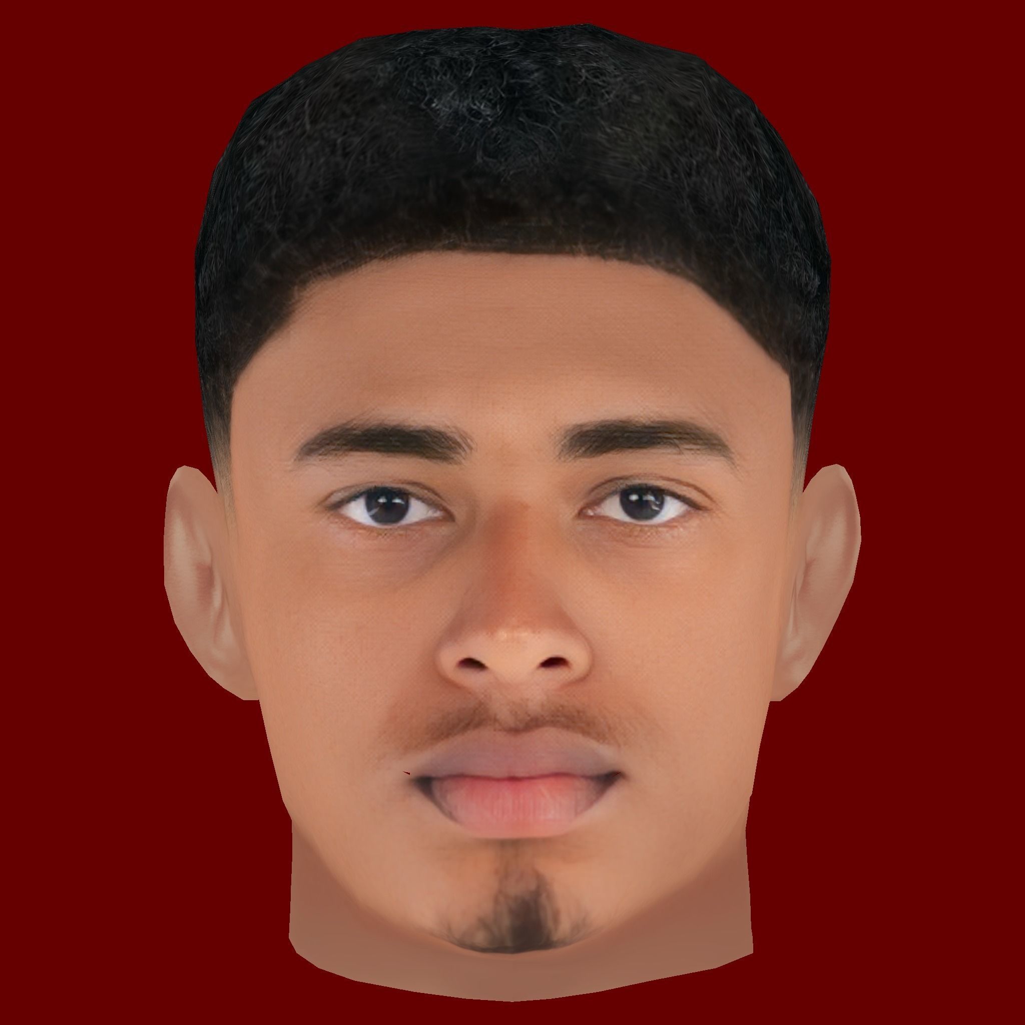 3D model Jude Bellingham Head - Low poly head for game VR / AR / low ...