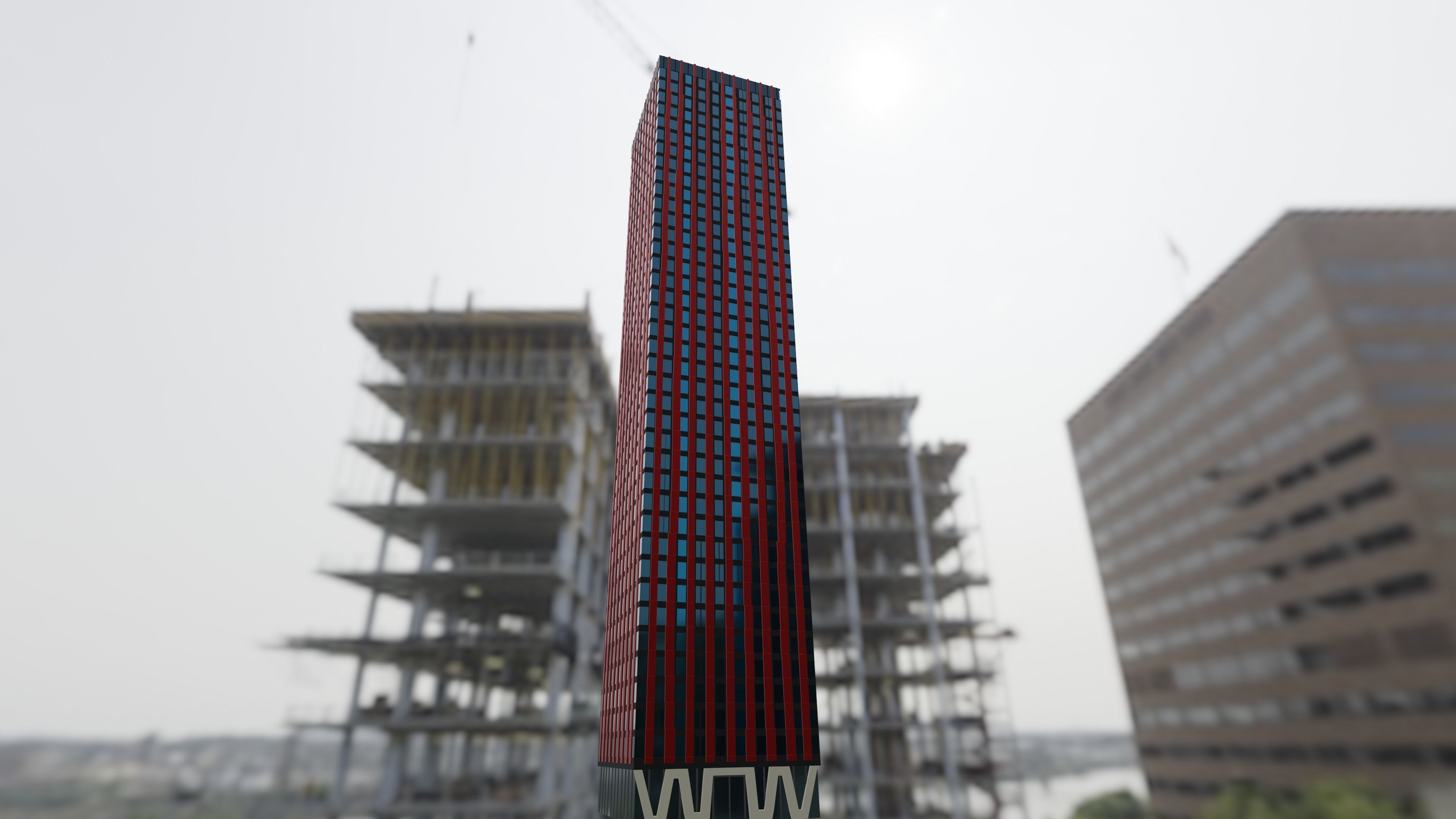 3D model Rotterdam - The Red Apple Building VR / AR / low-poly | CGTrader