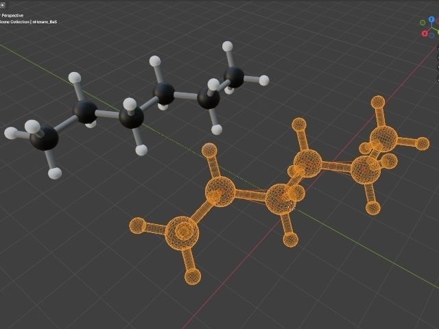 n-hexane 3D molecular models 3D model animated | CGTrader