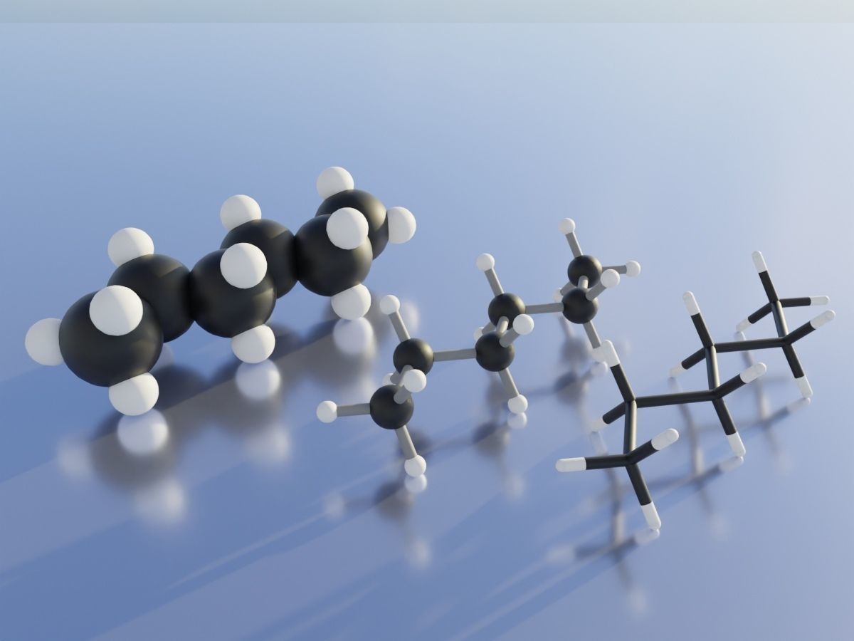 n-hexane 3D molecular models 3D model animated | CGTrader