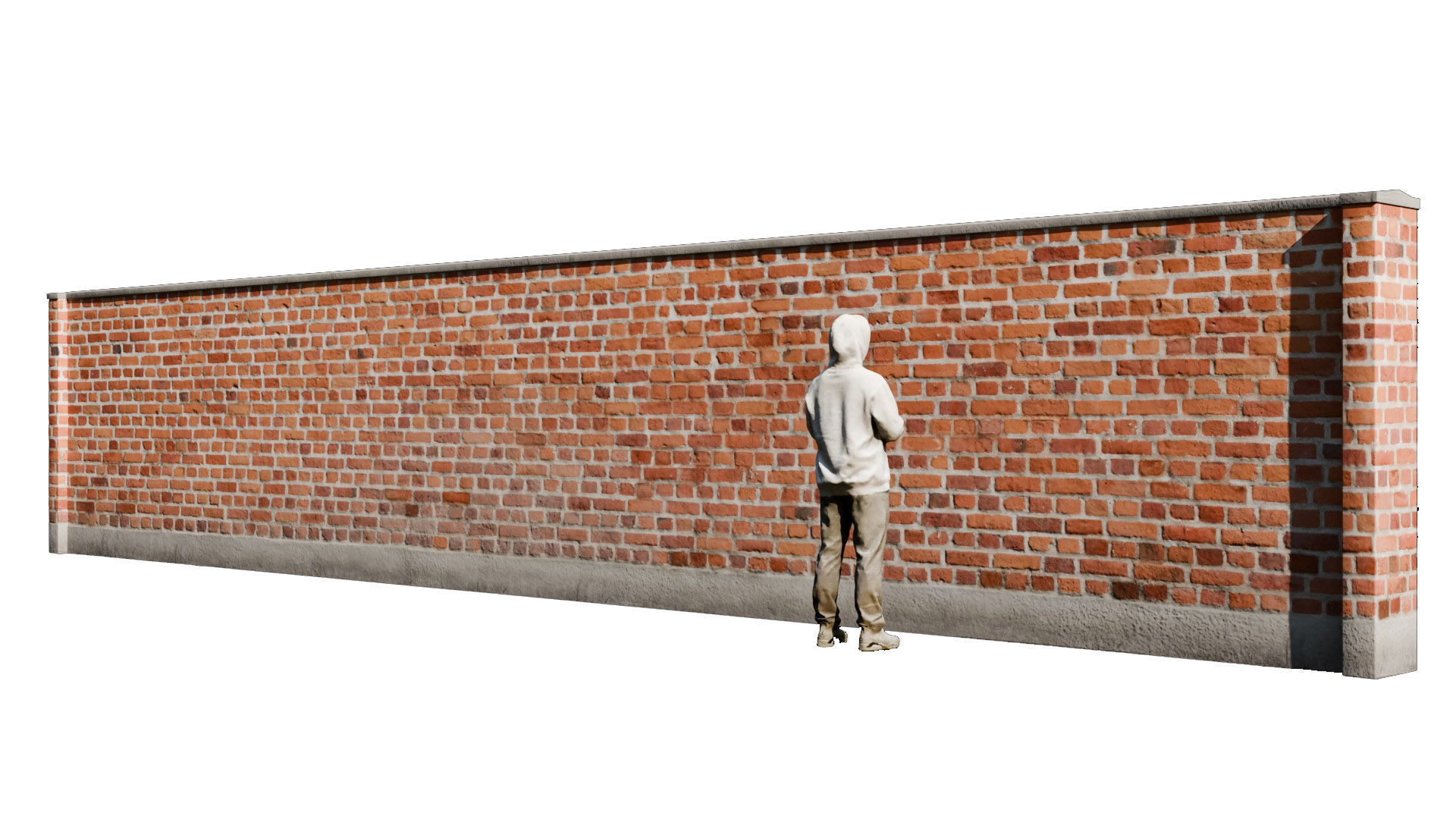 Old Brick Wall Segment free 3D model | CGTrader