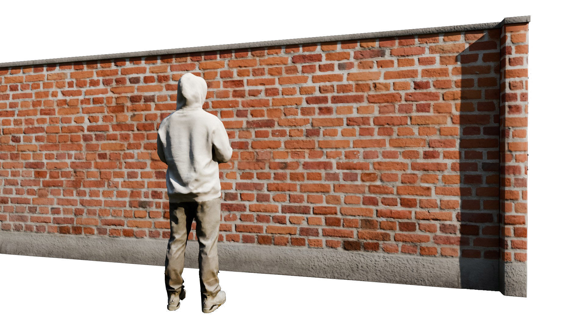 Old Brick Wall Segment free 3D model | CGTrader