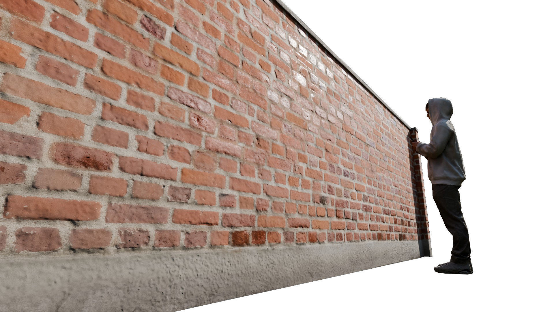 Old Brick Wall Segment free 3D model | CGTrader