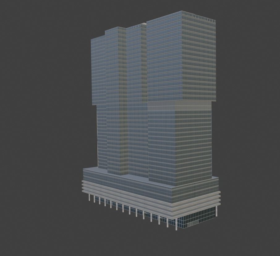 3D model Rotterdam - De Rotterdammer VR / AR / low-poly | CGTrader