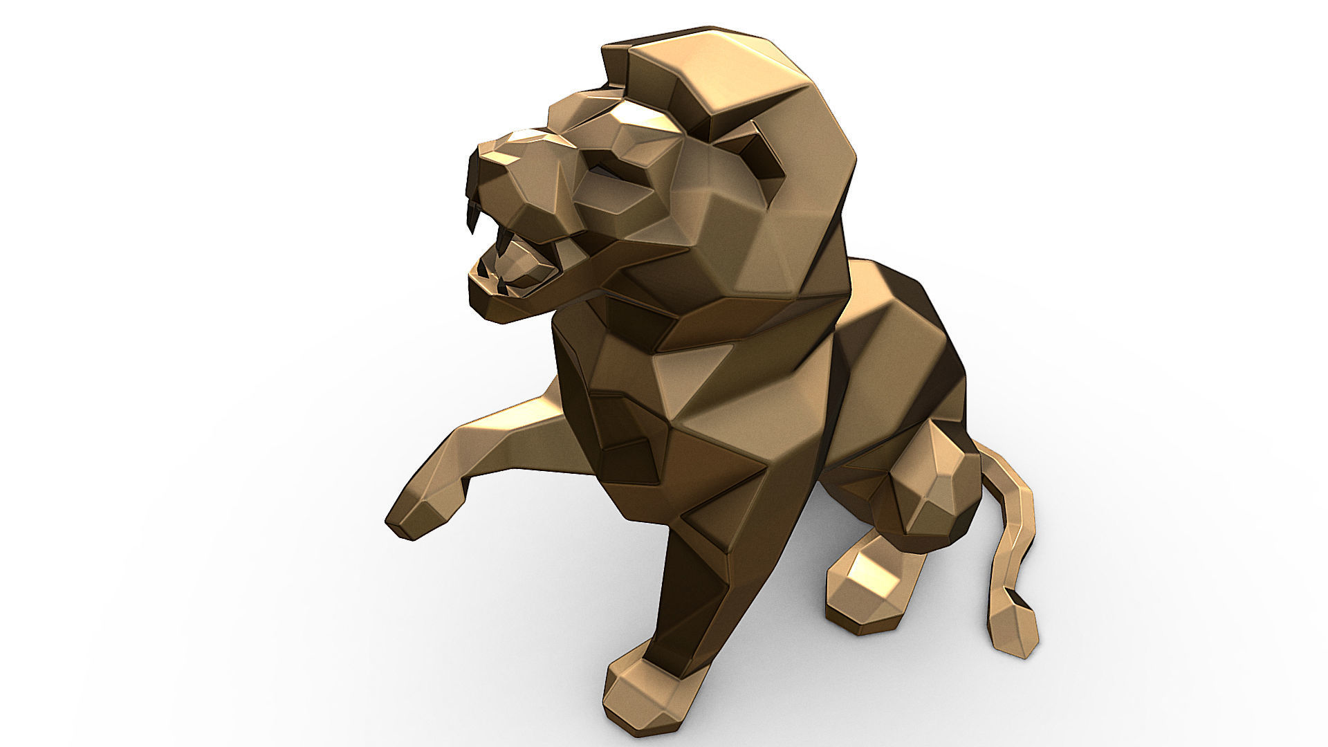 Angry lion 3D model 3D printable | CGTrader