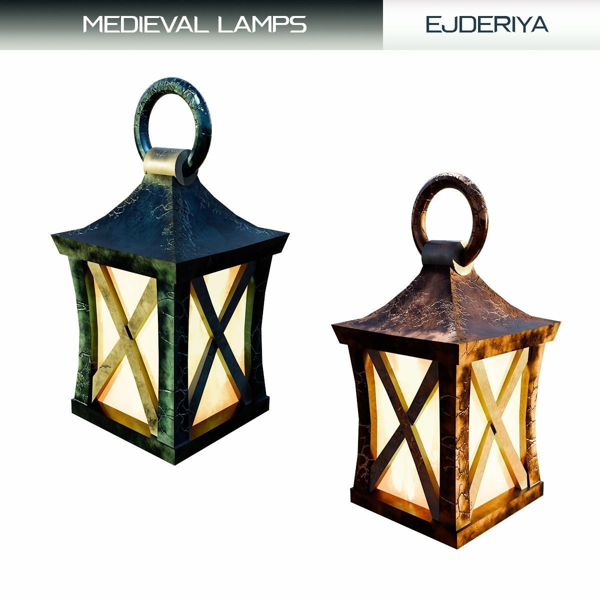 3D model Medieval Lamps VR / AR / low-poly | CGTrader